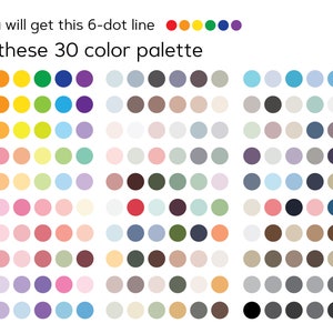 Colorful Dotted Lines - Super Versatile Set - 30 Dotted Lines - Etsy