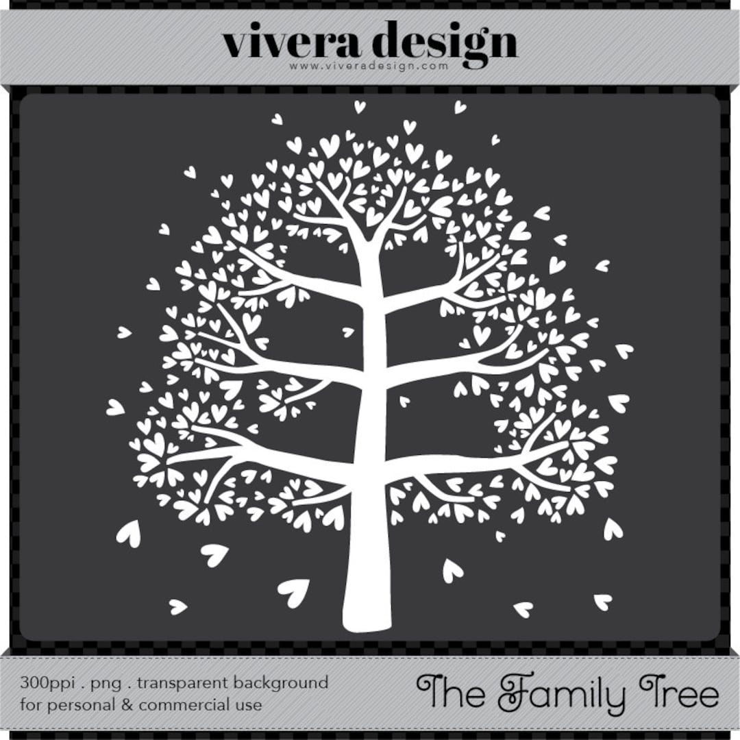 Digital Clip Art - the Family Tree - Six Branches - Instant Download ...