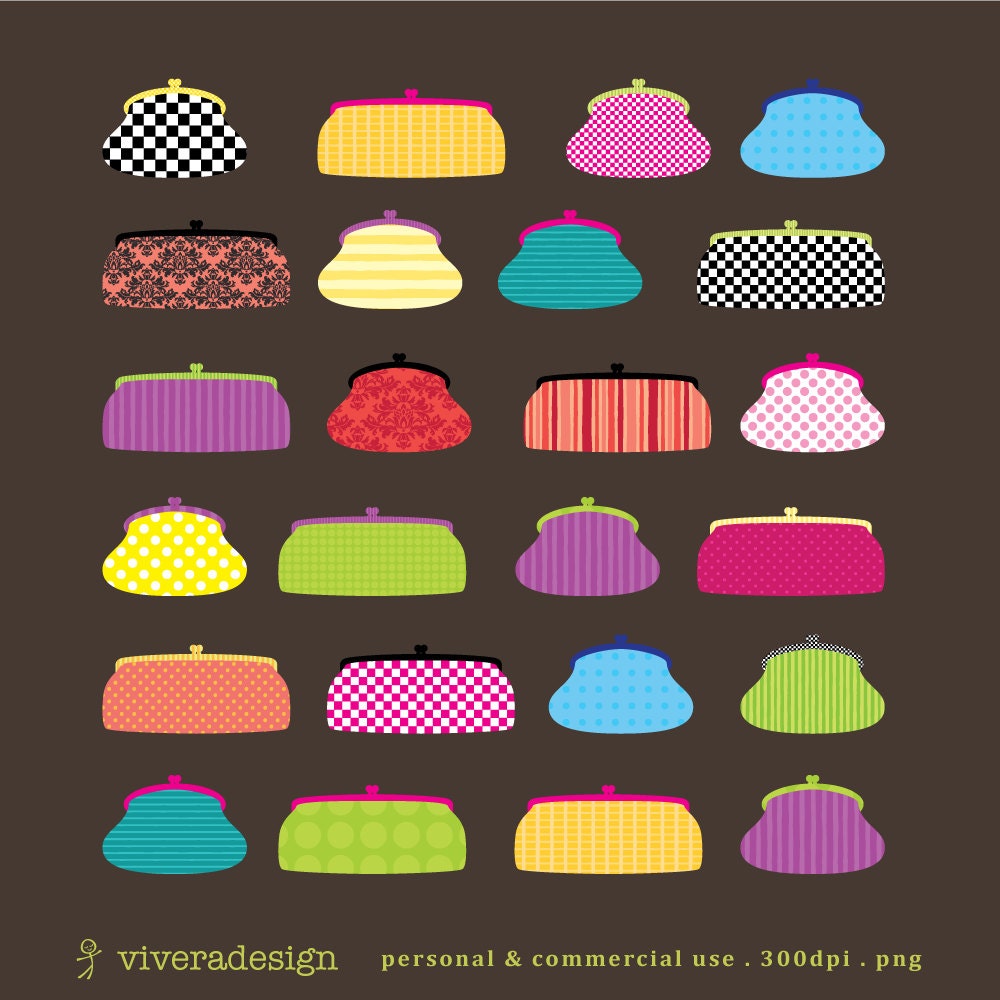 Digital Clip Art - Party Print Purses - Etsy