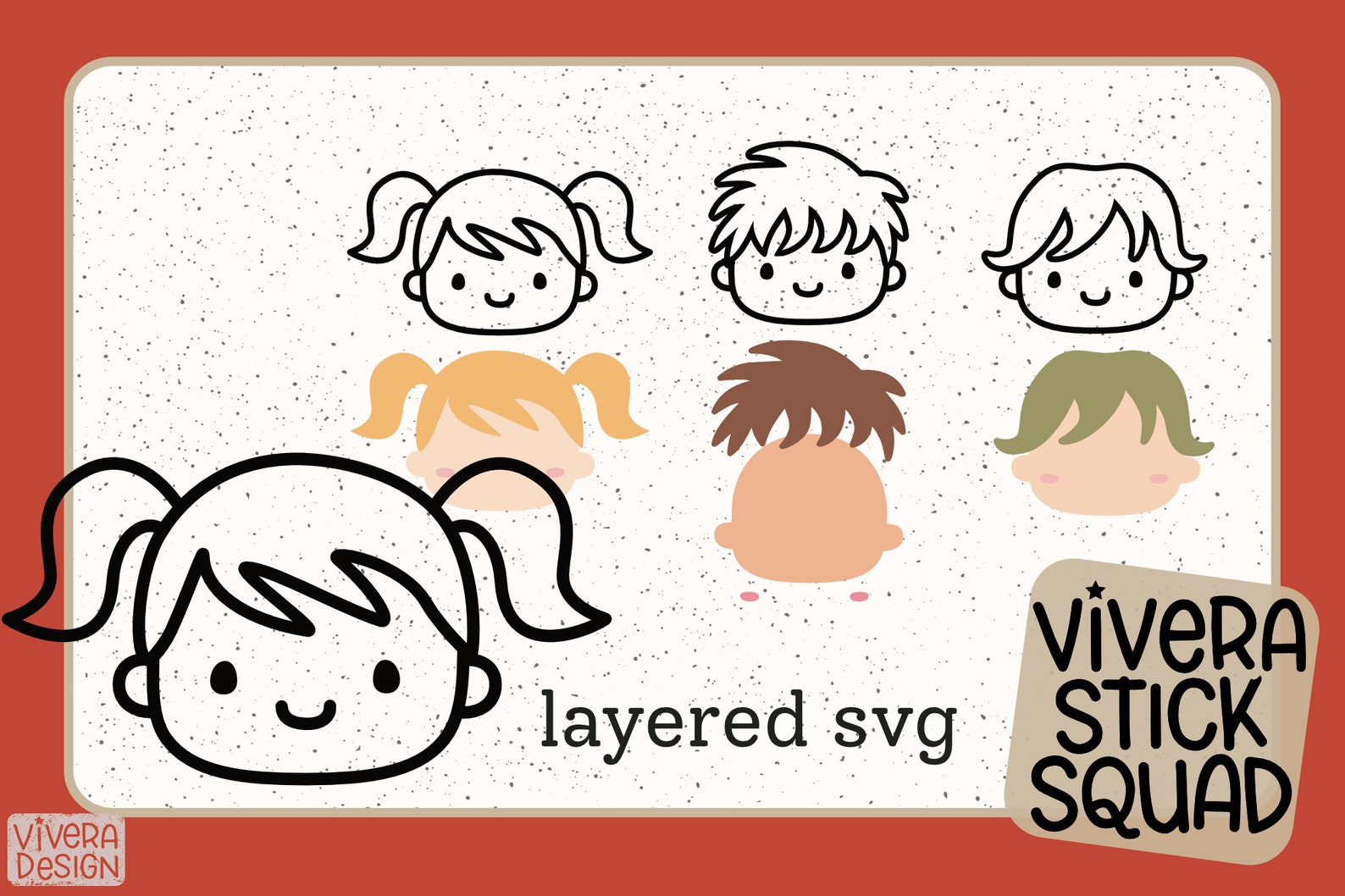 Stick Figure Heads Clipart: 100 Faces, SVG PNG DXF Vector Pack - Etsy