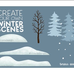 Winter Woodlands - Watercolor Animal Clip Arts - Winter Scenes, Bear ...