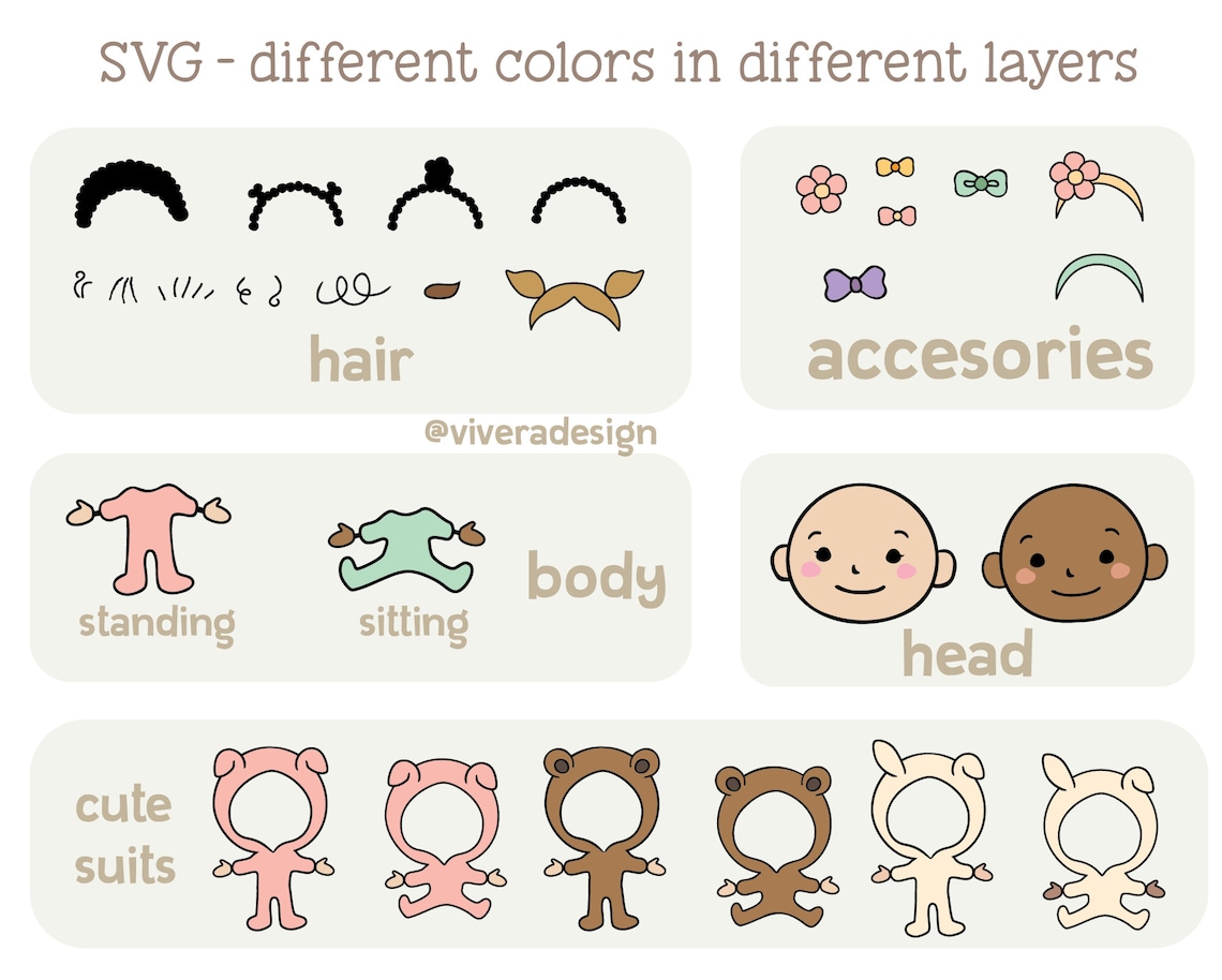 Baby Stick Figures SVG | PNG | PDF - Line Art - Vector Creative Pack ...