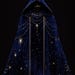 Custom Starry Night Cloak Golden Embroidery Velvet Cape Celestial ...