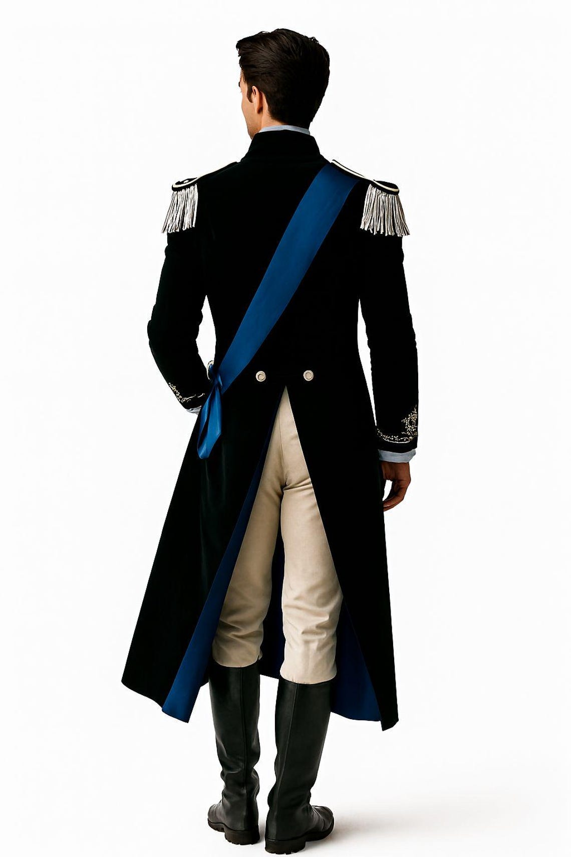 Royal Prince Costume Coat | Men’s Regal Embroidered Tailcoat With ...