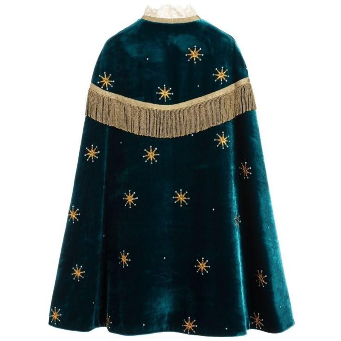 Bespoke Vintage Starry Night Velvet Cape Celestial-inspired Cloak 18th Century Rococo Styled ...