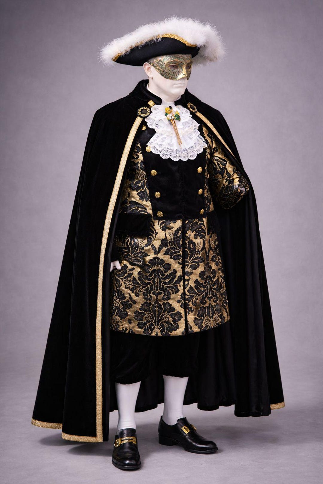 Customized 18th Century Venetian Noble Costume for Men | Black Baroque ...