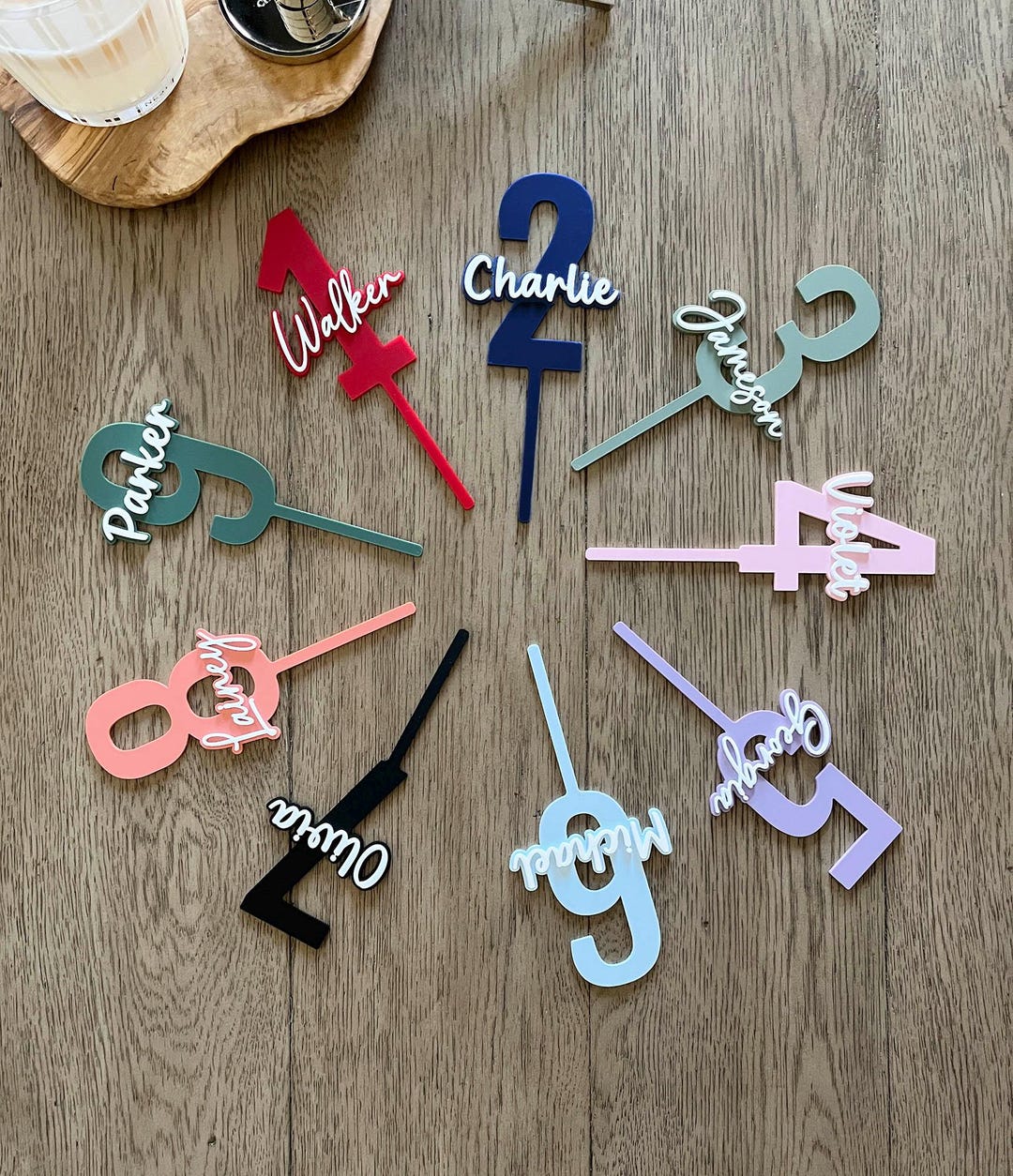 Kids Birthday Cake Topper, Acrylic Cake Decor, Custom Name Birthday ...