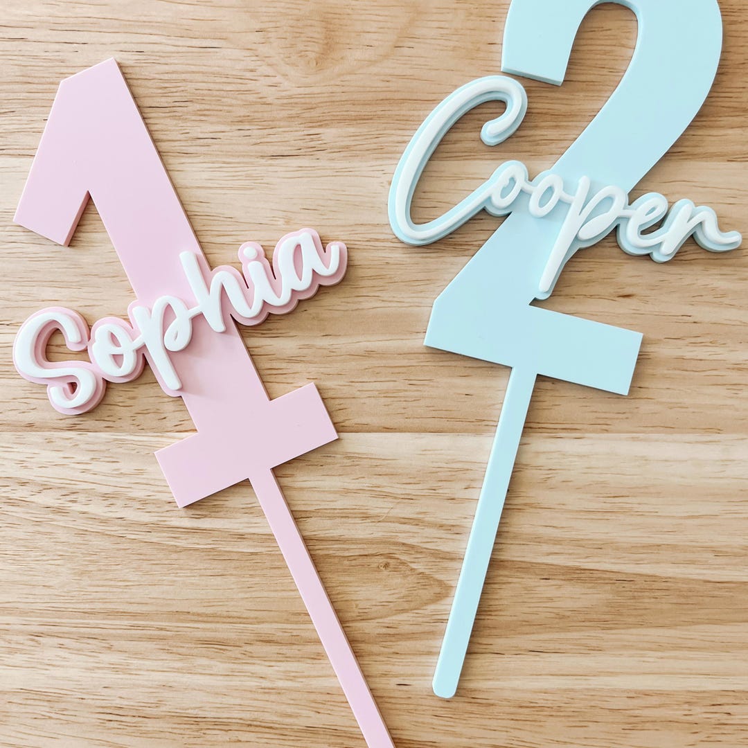 First Birthday Cake Topper, Acrylic Cake Topper, Custom Cake Topper ...