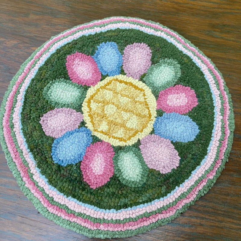 Hooked Chair Pads - Etsy