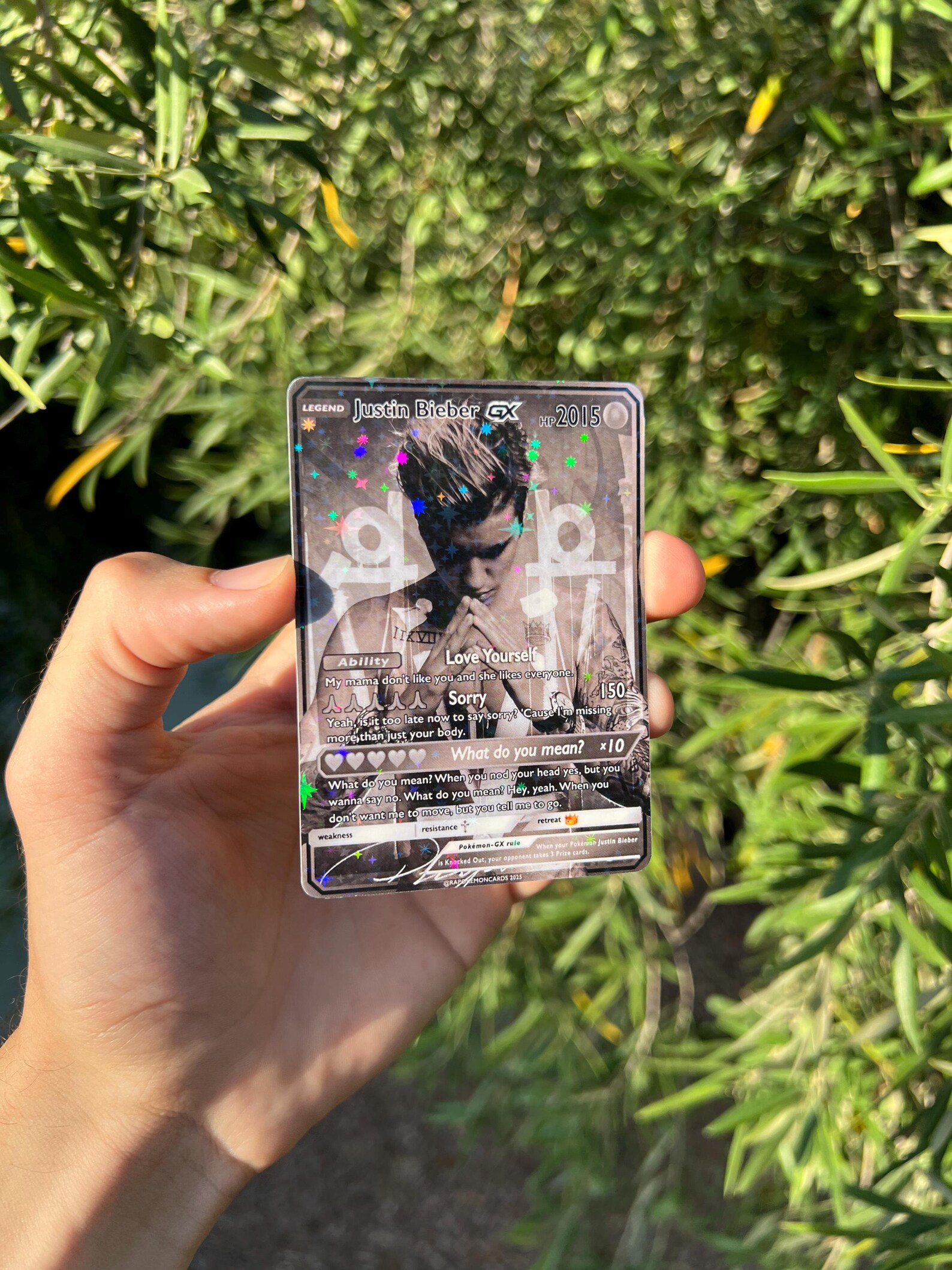 Justin Bieber Purpose Pokémon Style Card - Etsy