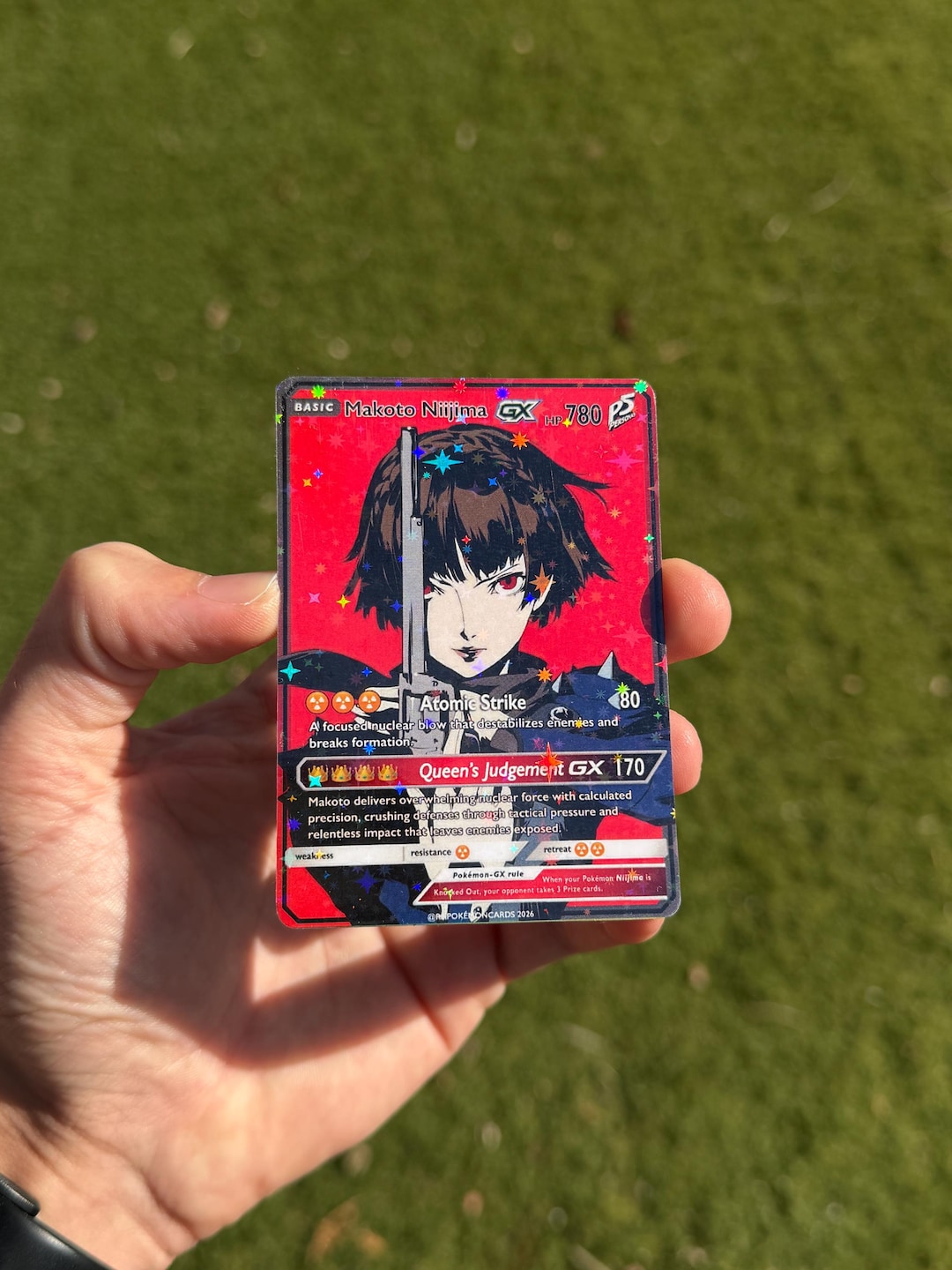 Custom Pokémon Style Card Makoto Niijima Persona 5 GX - Etsy