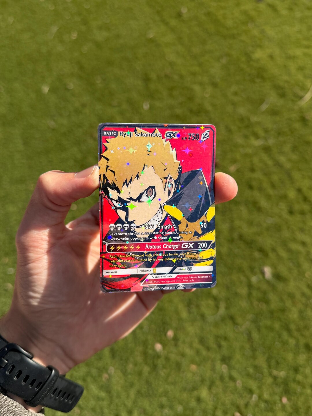 Custom Pokémon Style Card Ryuji Sakamoto Persona 5 GX - Etsy