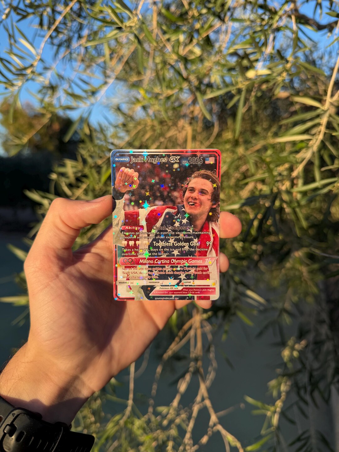Pokémon Style Card Jack Hughes Milano Cortina 2026 Olympic Winter Games ...