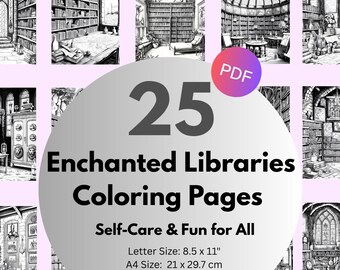 25 Fantasy Places Coloring Pages | Fantasy Coloring Sheets | Instant Download | Printable PDF ...