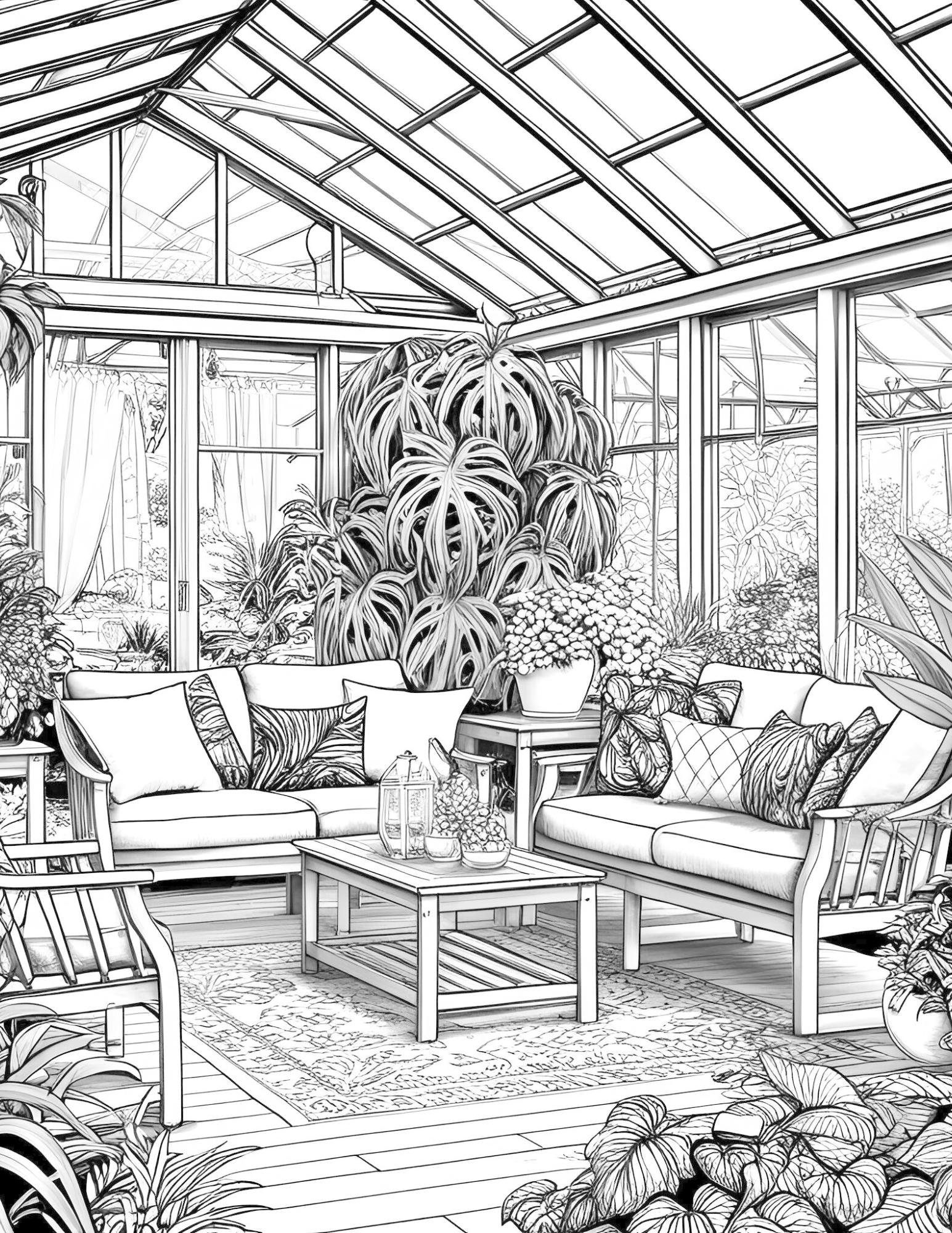 25 Relaxing Spaces Coloring Pages - Etsy