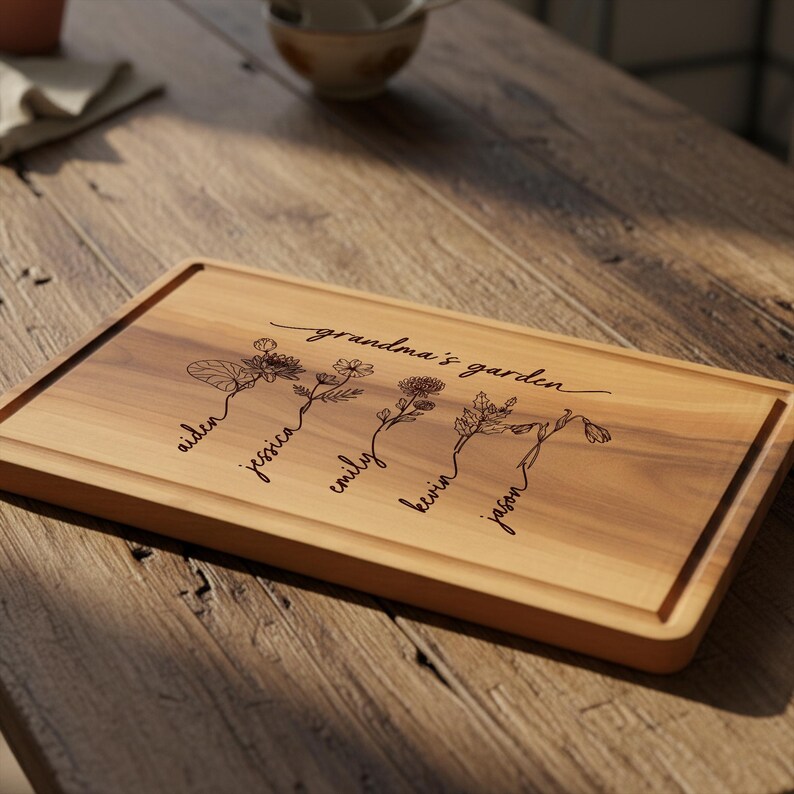 Large Personalized Cutting Board, Walnut Charcuterie Board for Big ...