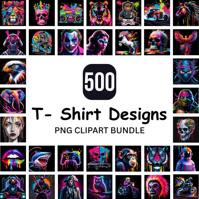 Colorful Tshirt Designs - Etsy