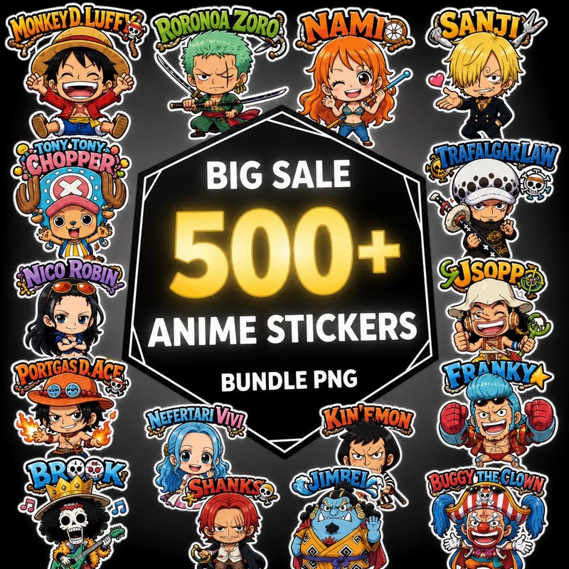 Cute Anime Stickers Pack - Etsy
