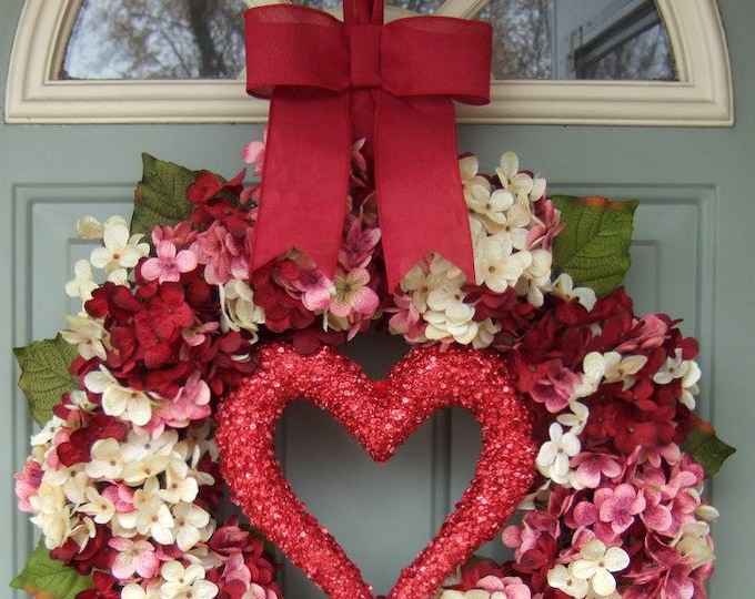 Heart Wreath Valentine Wreath Valentine Heart Wreath - Etsy