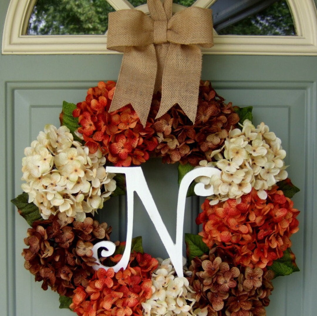 Fall Wreath - Fall Hydrangea Wreath - Fall Hydrangea Door Wreath - Fall ...