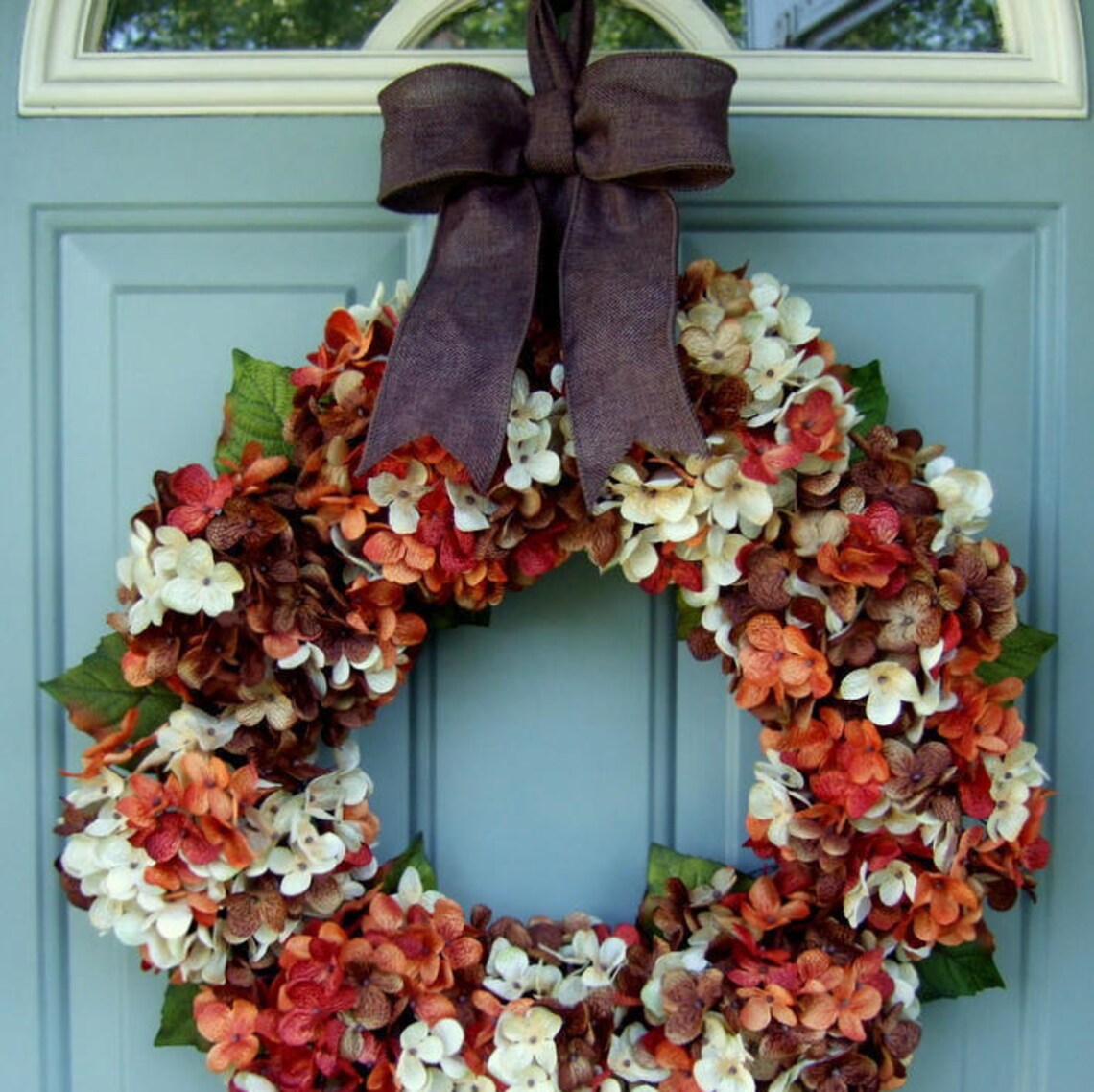 Wreath for Fall Hydrangea Wreath Fall Door | Etsy