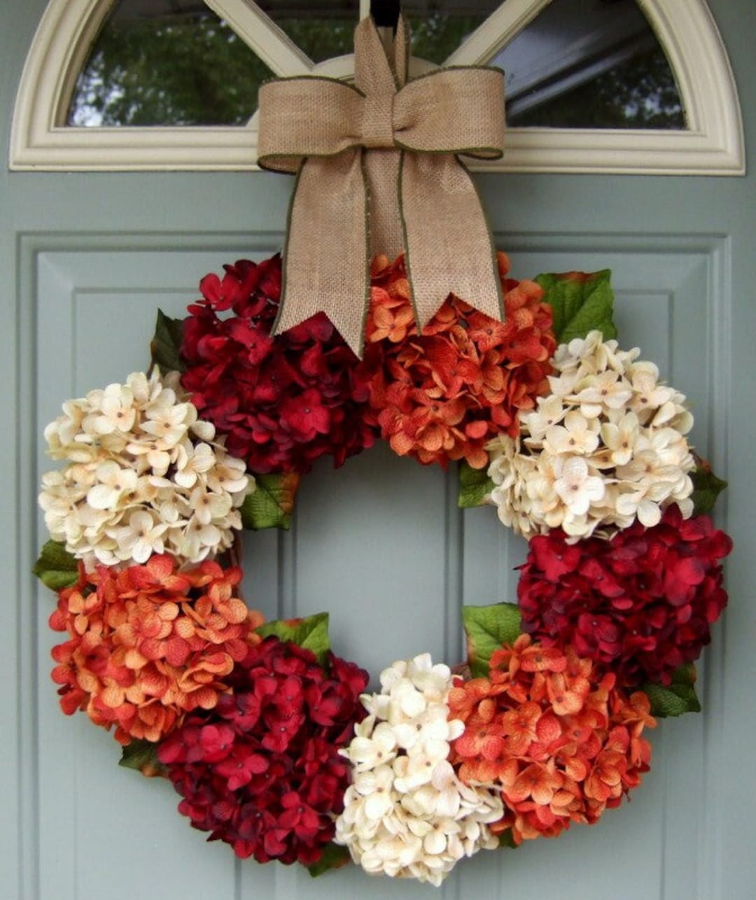Fall Wreath Fall Hydrangea Wreath Fall Hydrangea Door Wreath - Etsy