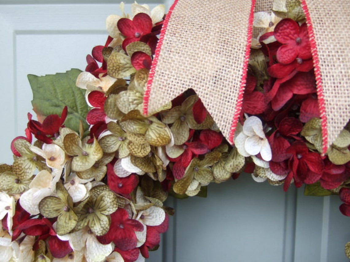 Christmas Wreath Wreath for Christmas Christmas Hydrangea - Etsy
