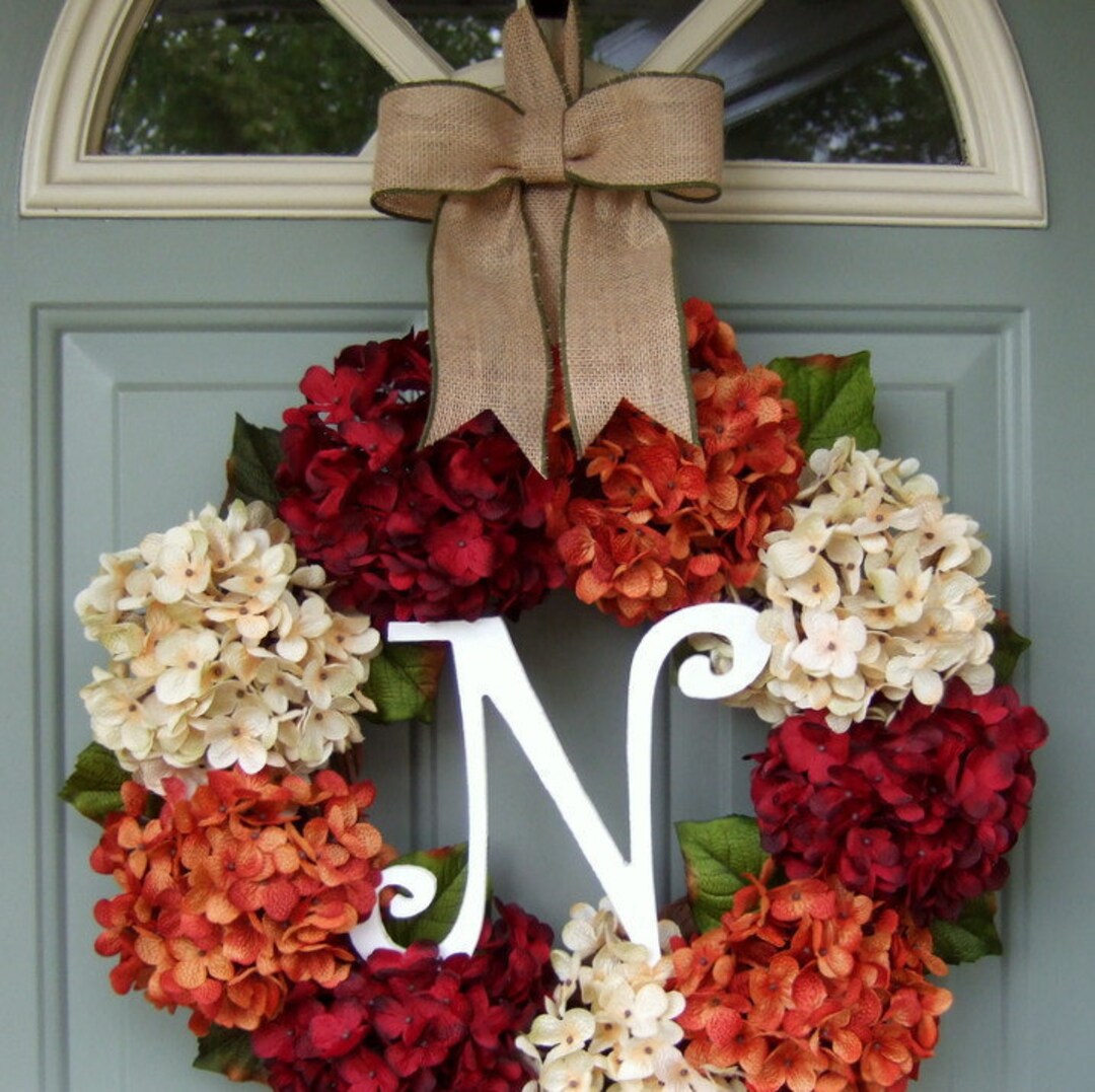 Fall Wreath - Wreath for Fall - Monogram Fall Berry Wreath - Etsy