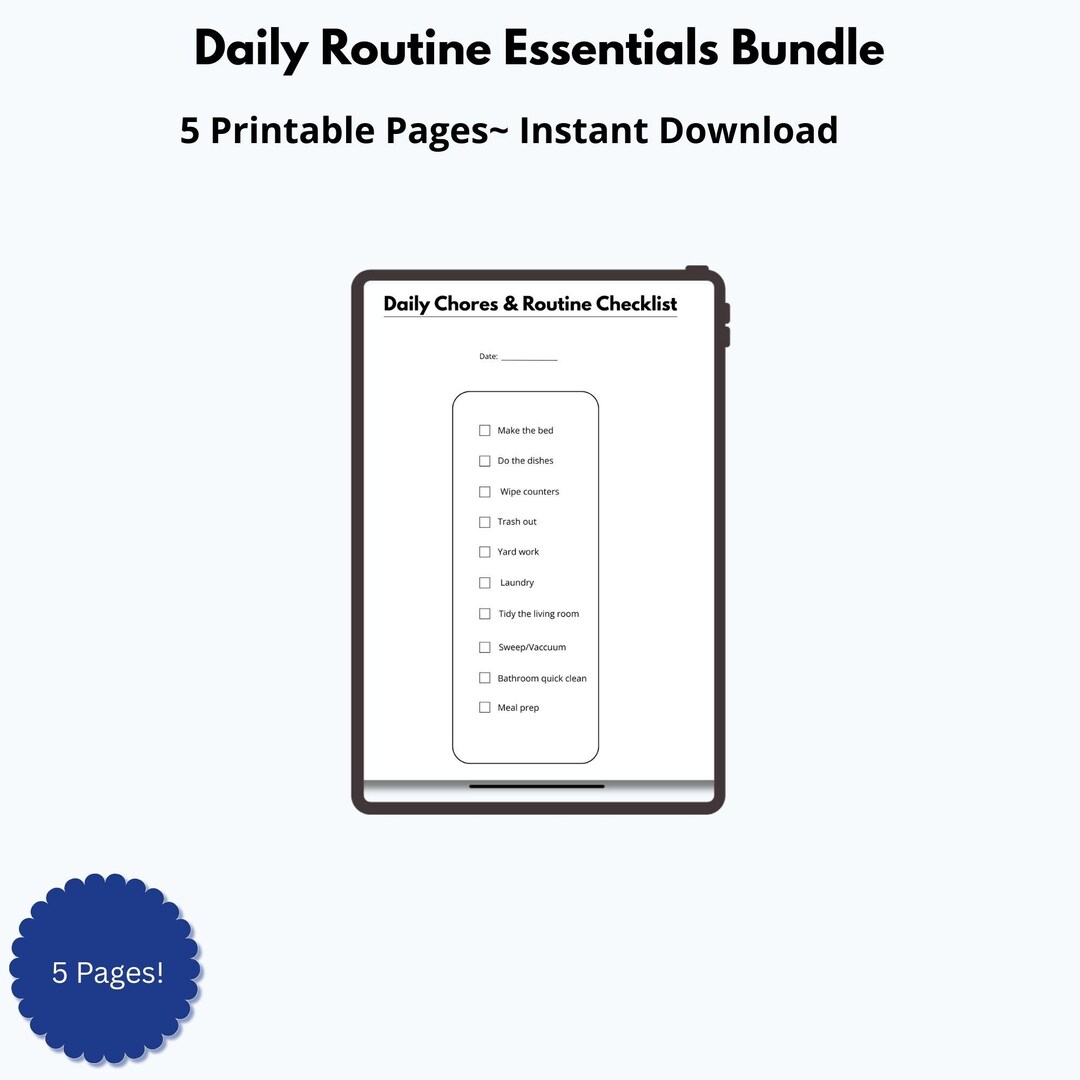 Daily Routine Essentials – 5 Functional Templates for Consistent ...