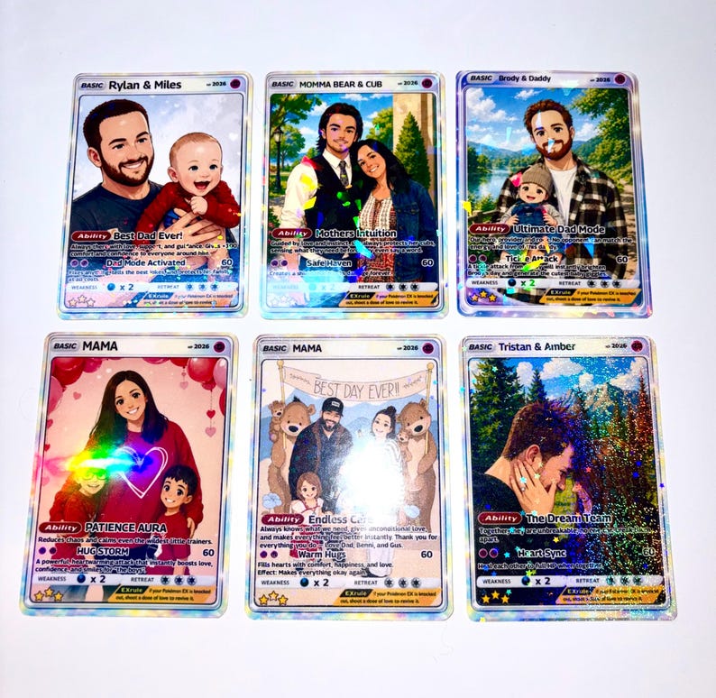Custom Couple Poke Style Card – Holographic & Glossy Finish - Etsy Canada