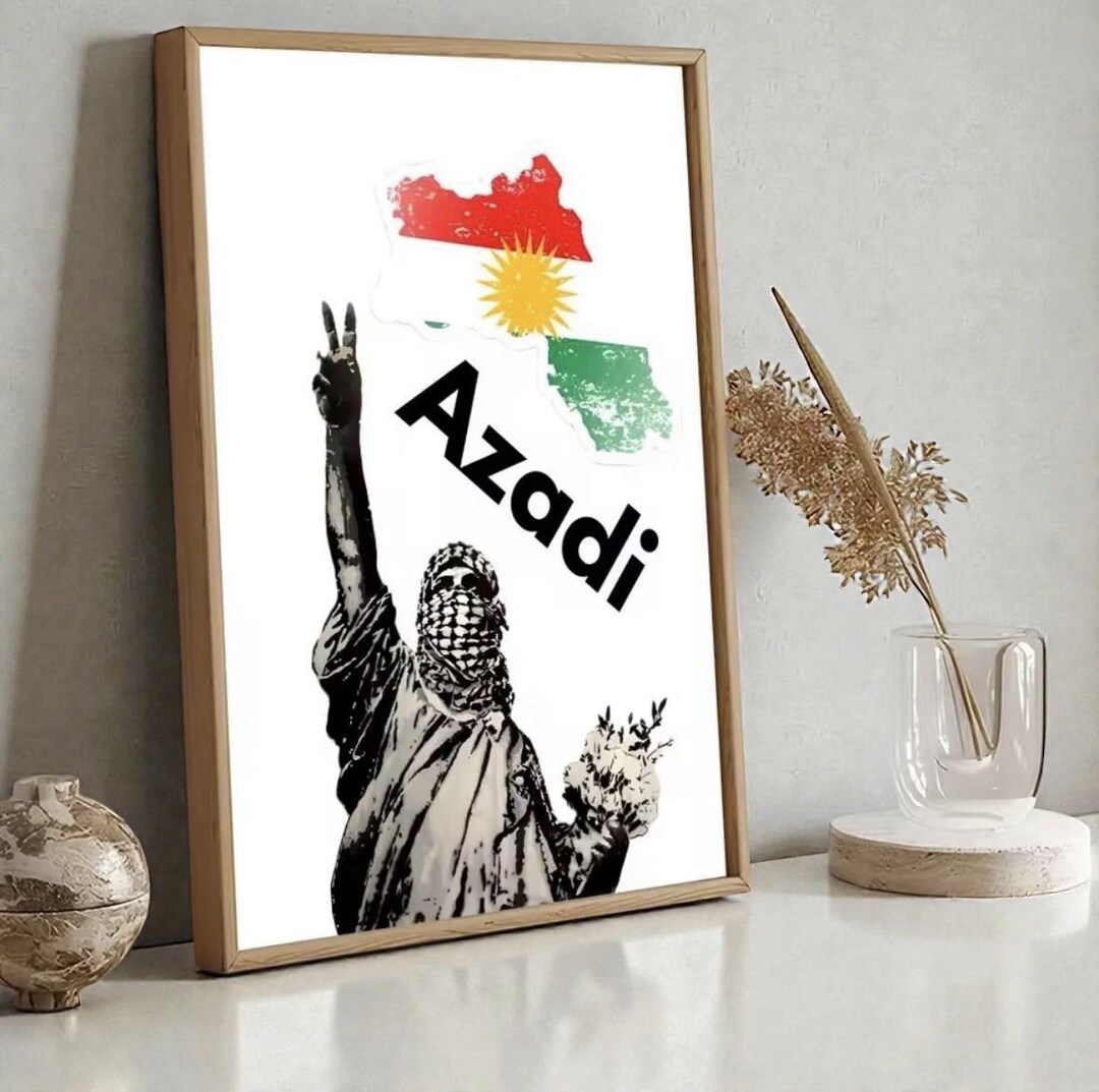 Free Kurdistan Poster – Map of an Independent Kurdistan, Traditional ...