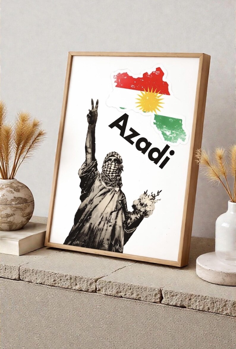 Free Kurdistan Poster – Map of an Independent Kurdistan, Traditional ...