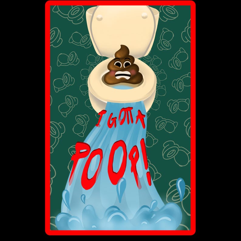 I Need to Poop! Poop Emoji Sticker – Funny & Playful Sticker for Every ...