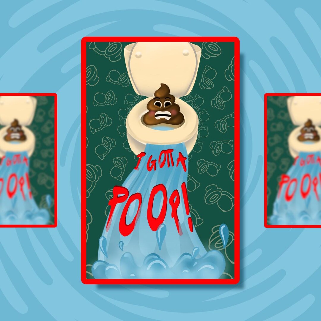 I Need to Poop! Poop Emoji Sticker – Funny & Playful Sticker for Every ...