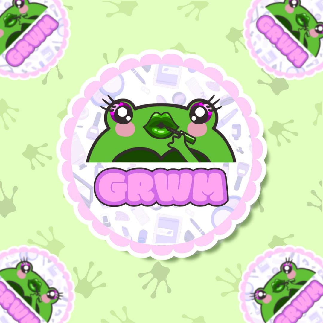 GRWM – Kawaii Frog Makeup Sticker , Cute & Quirky Get Ready With Me ...