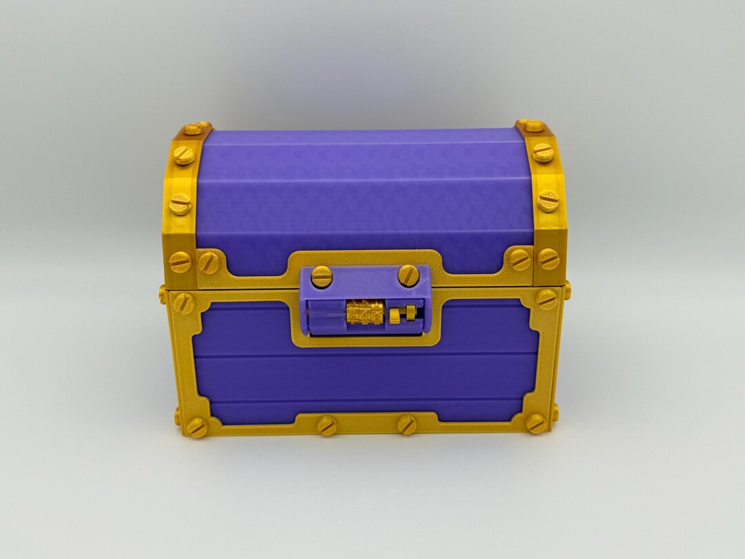 Royal Lavender Purple Treasure Chest With Combination Lock & Hidden ...
