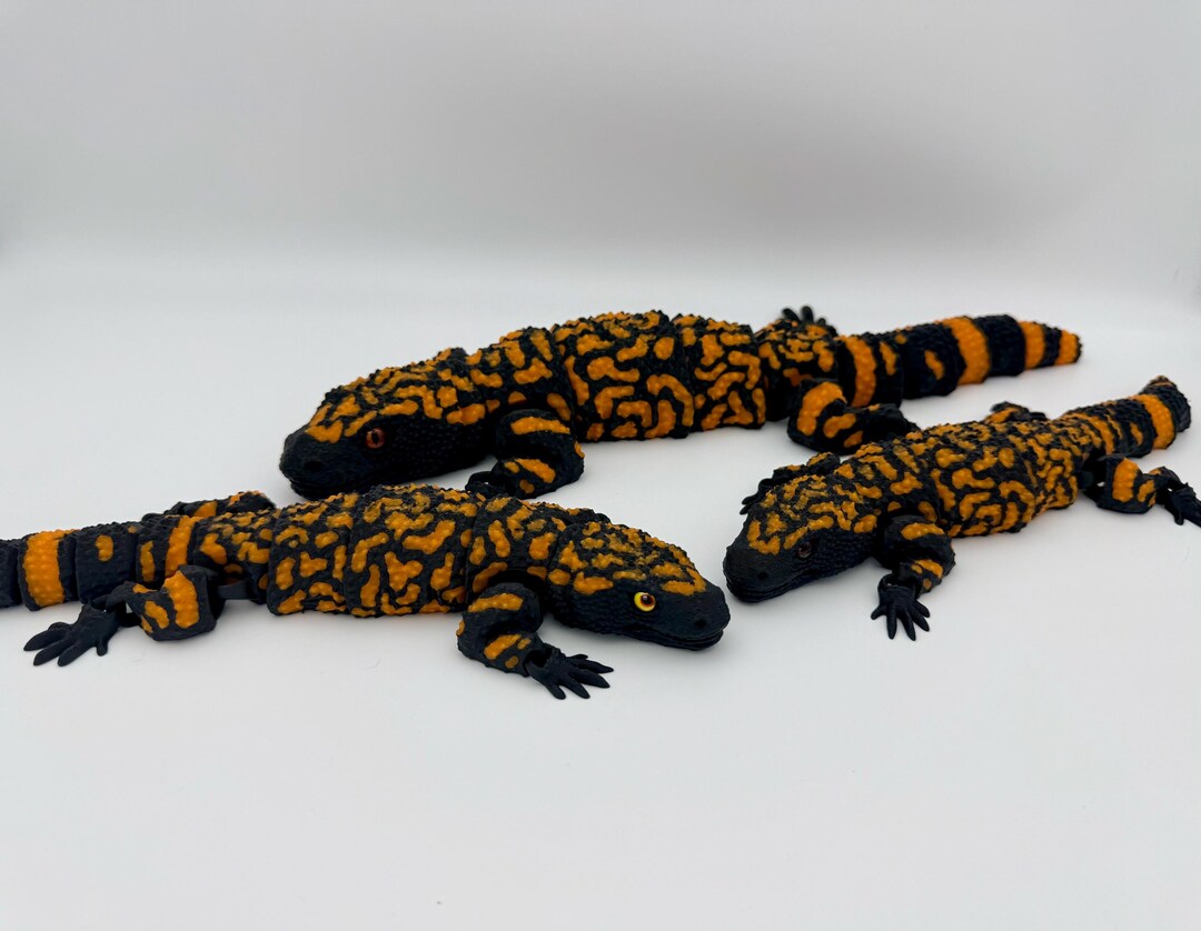 Articulated Gila Monster Lizard Toy and Display Model Piece – Realistic ...