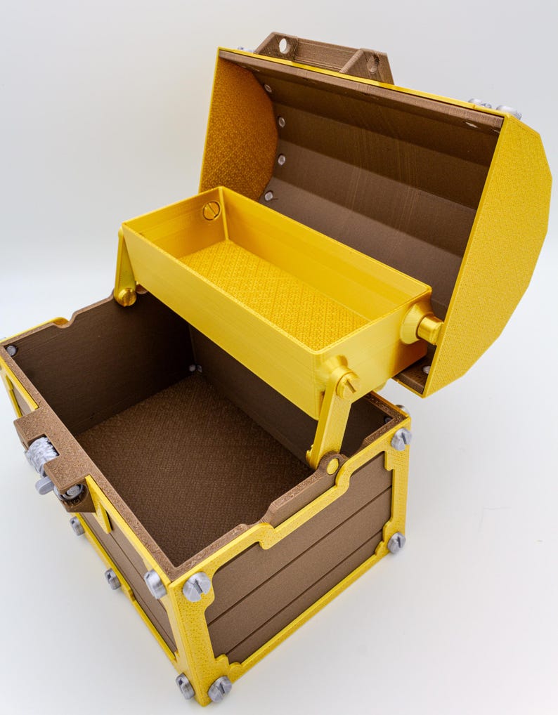 Treasure Chest With Combination Lock & Hidden Shelf - Etsy