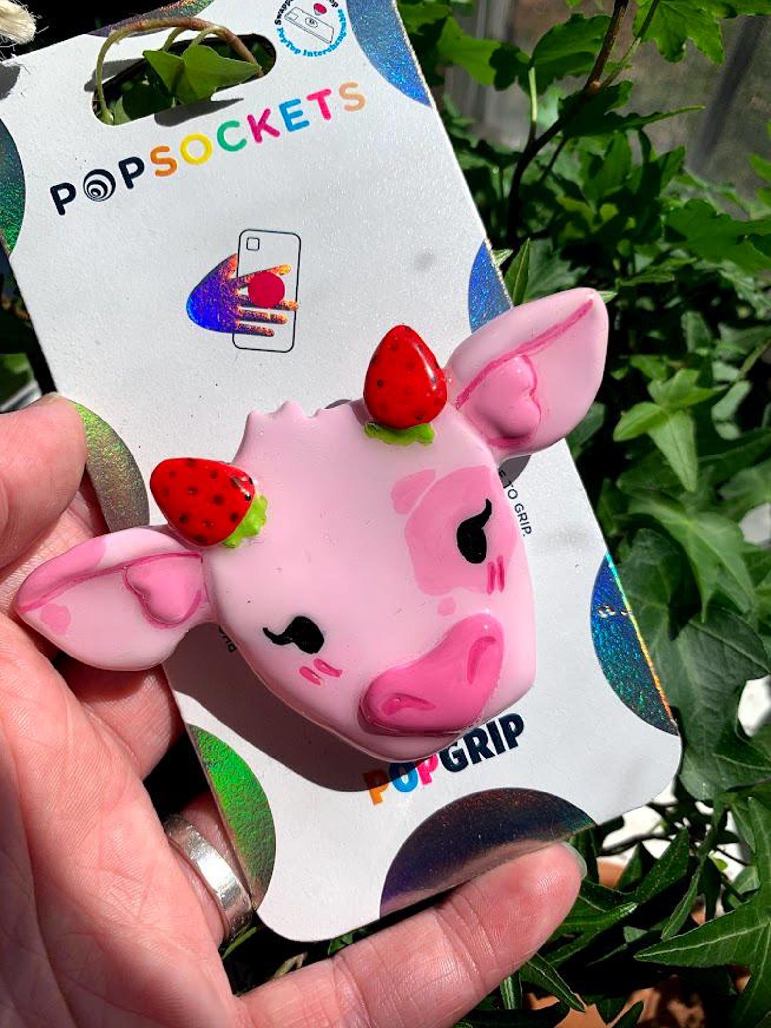 Strawberry Cow Popsocket - Etsy