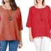 Ladies Cotton Tunic Top Batwing Oversized Blouse Lagenlook Women Loose ...