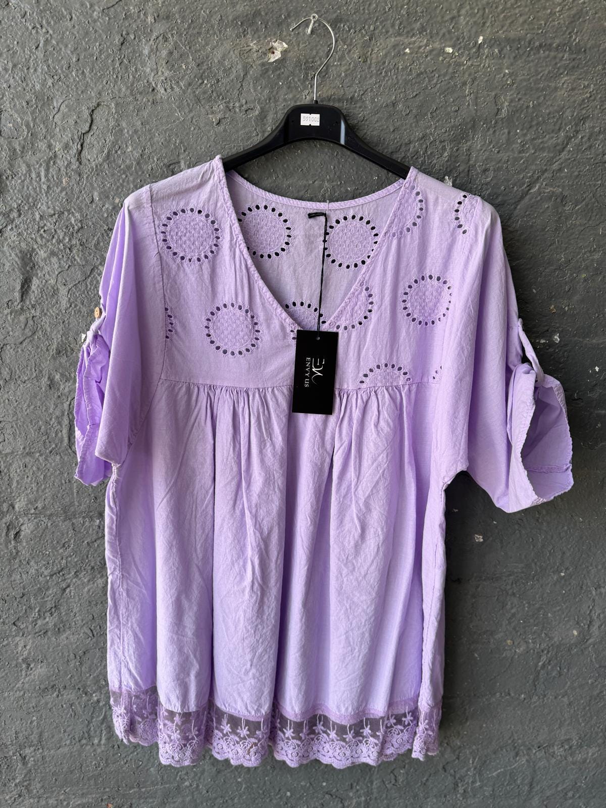 Italian Cotton Oversized Tunic Top, Plus Size, Lightweight Summer Top ...