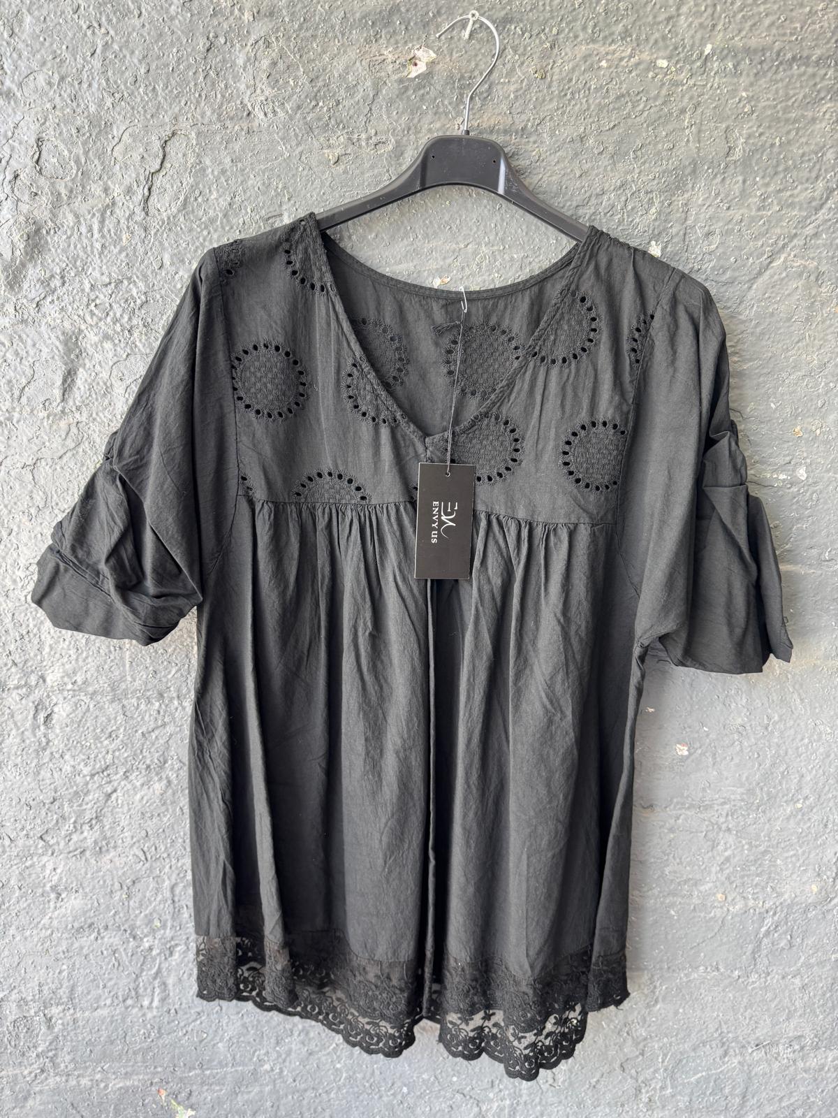 Italian Cotton Oversized Tunic Top, Plus Size, Lightweight Summer Top ...