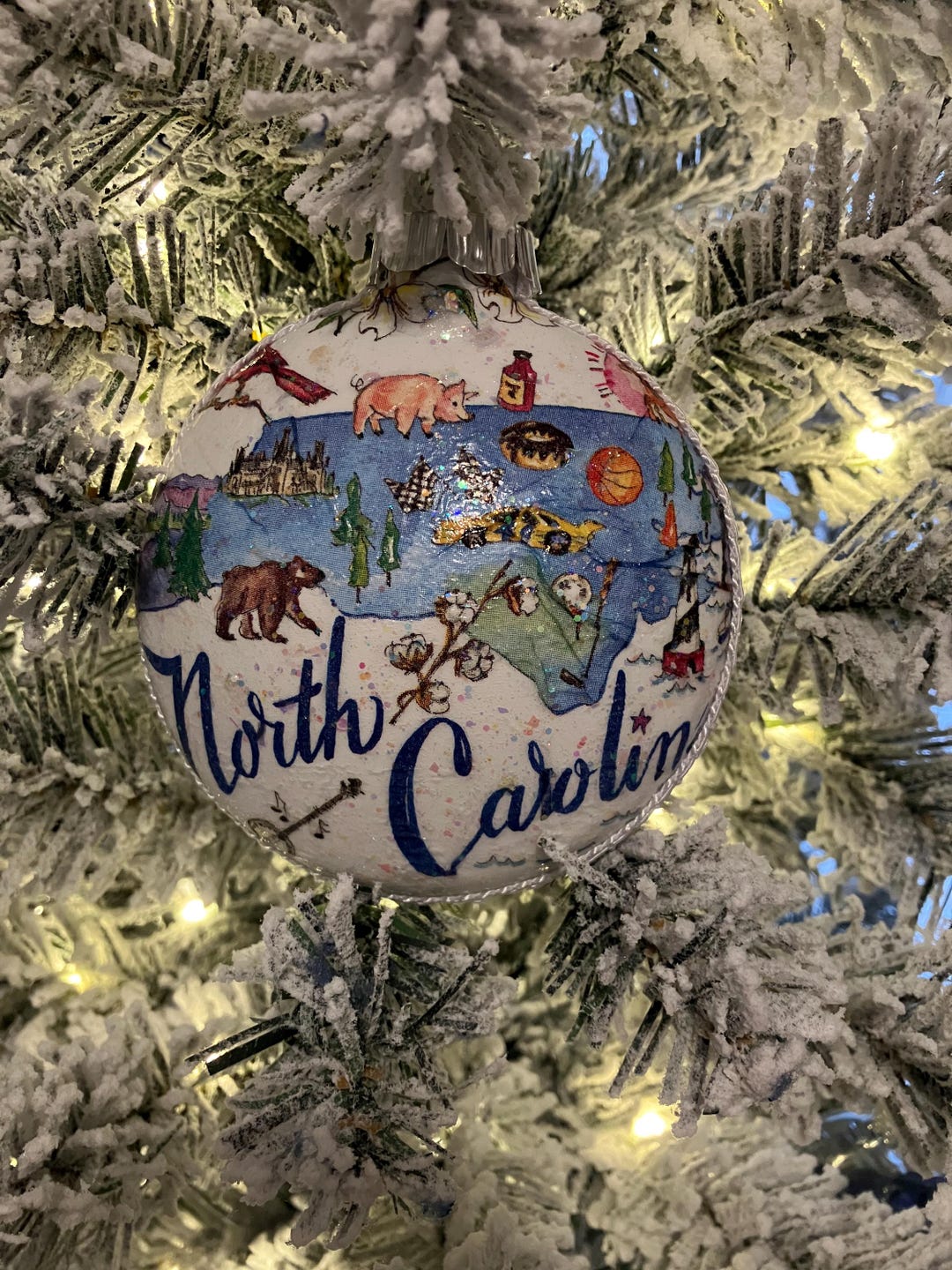 North Carolina State Christmas Tree Ornament, Christmas Decor ...
