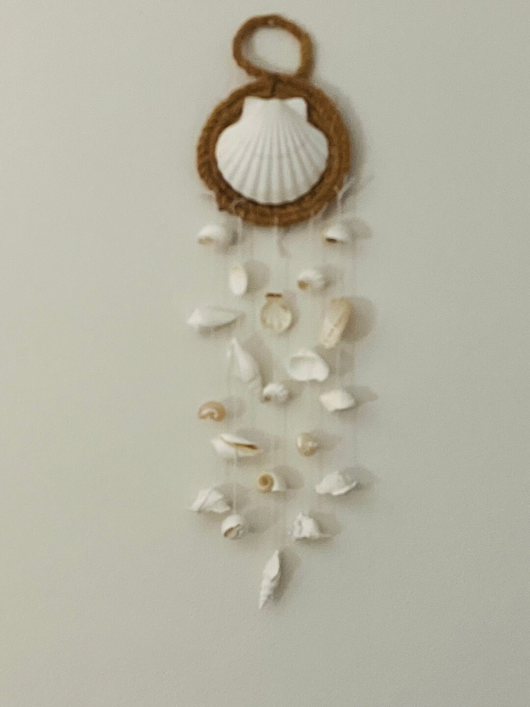 Nautical Cord & Seashells Wind Chime, Vintage, Home Decor, Indoor ...