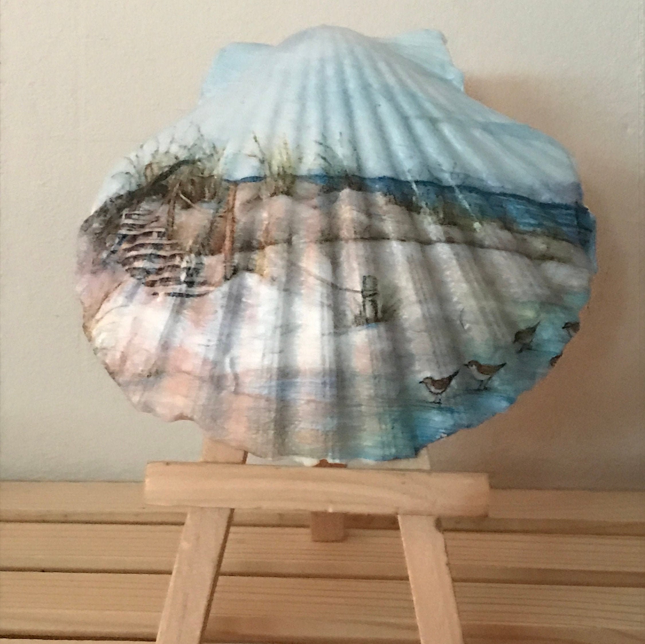 Shell Art Beach Scene | Etsy