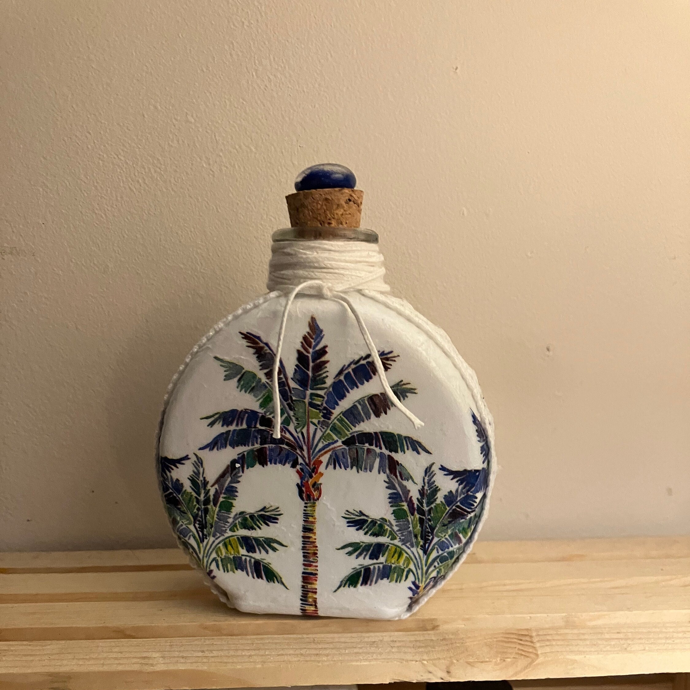 Decorative Beach Bottle: Fancy Palm Trees - Etsy