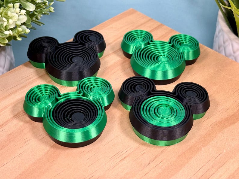 3D Printed Dual Color Mouse Head Fidget | Fish Extender | Mouse Themed ...