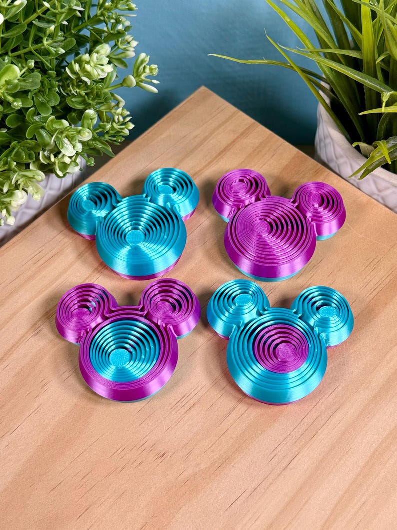 Cute 3D Printed Mouse Head Fidget | Dual Color Flip | Fish Extender ...