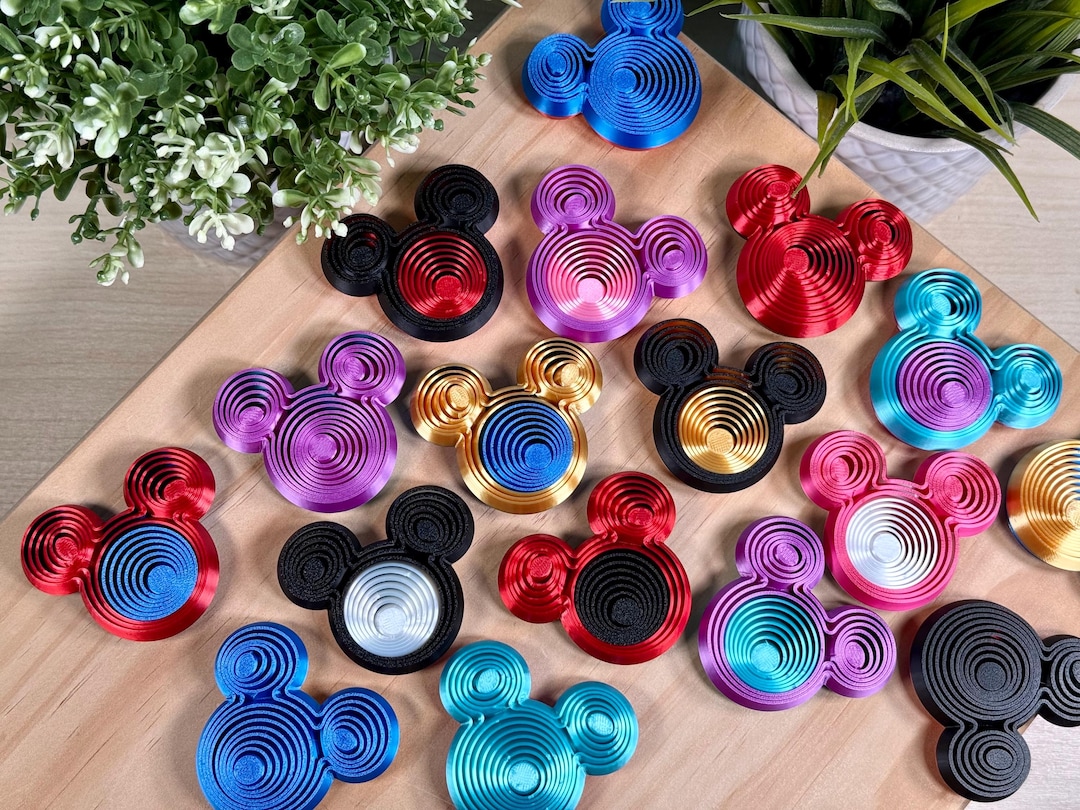 3D Printed Dual Color Mouse Head Fidget | Fish Extender | Mouse Themed ...