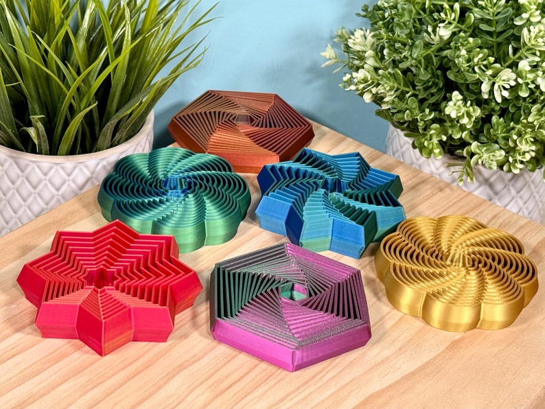 3D Printed Fractal Shape Fidgets | Sensory Toys | Party Gift Favors - Etsy